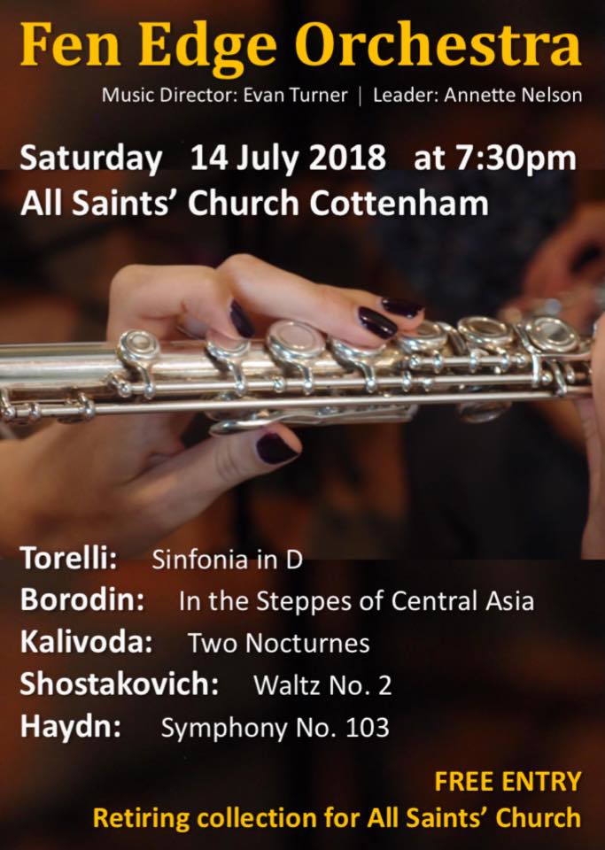 Fen Edge Orchestra Summer Concert - Saturday 14 July 2018